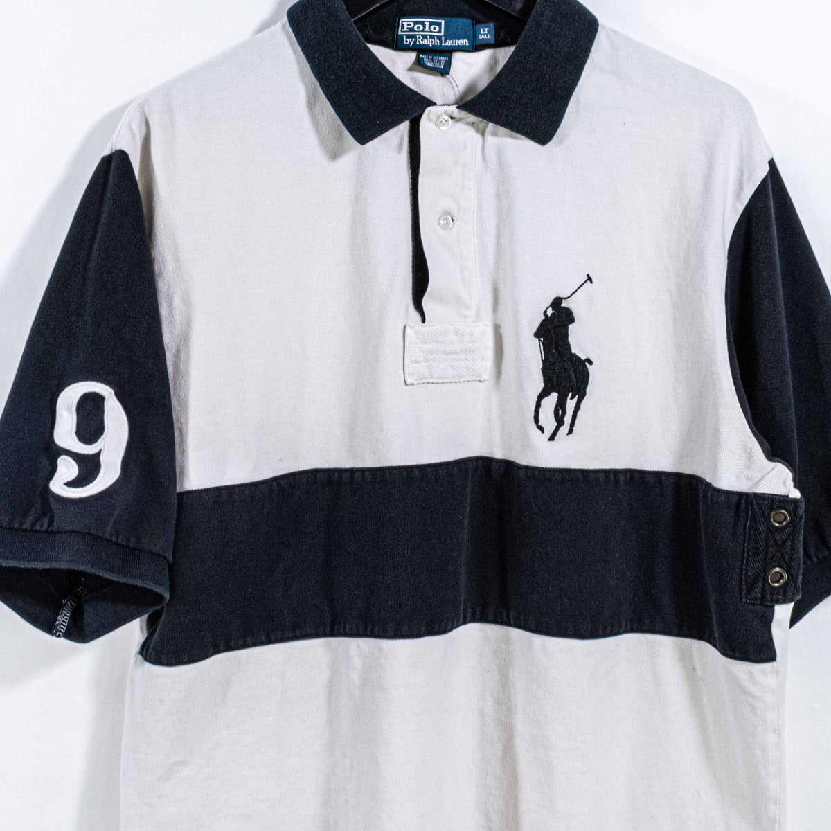 Polo Ralph Lauren Big Pony #9 Polo Shirt Color Block– VNTG Shop