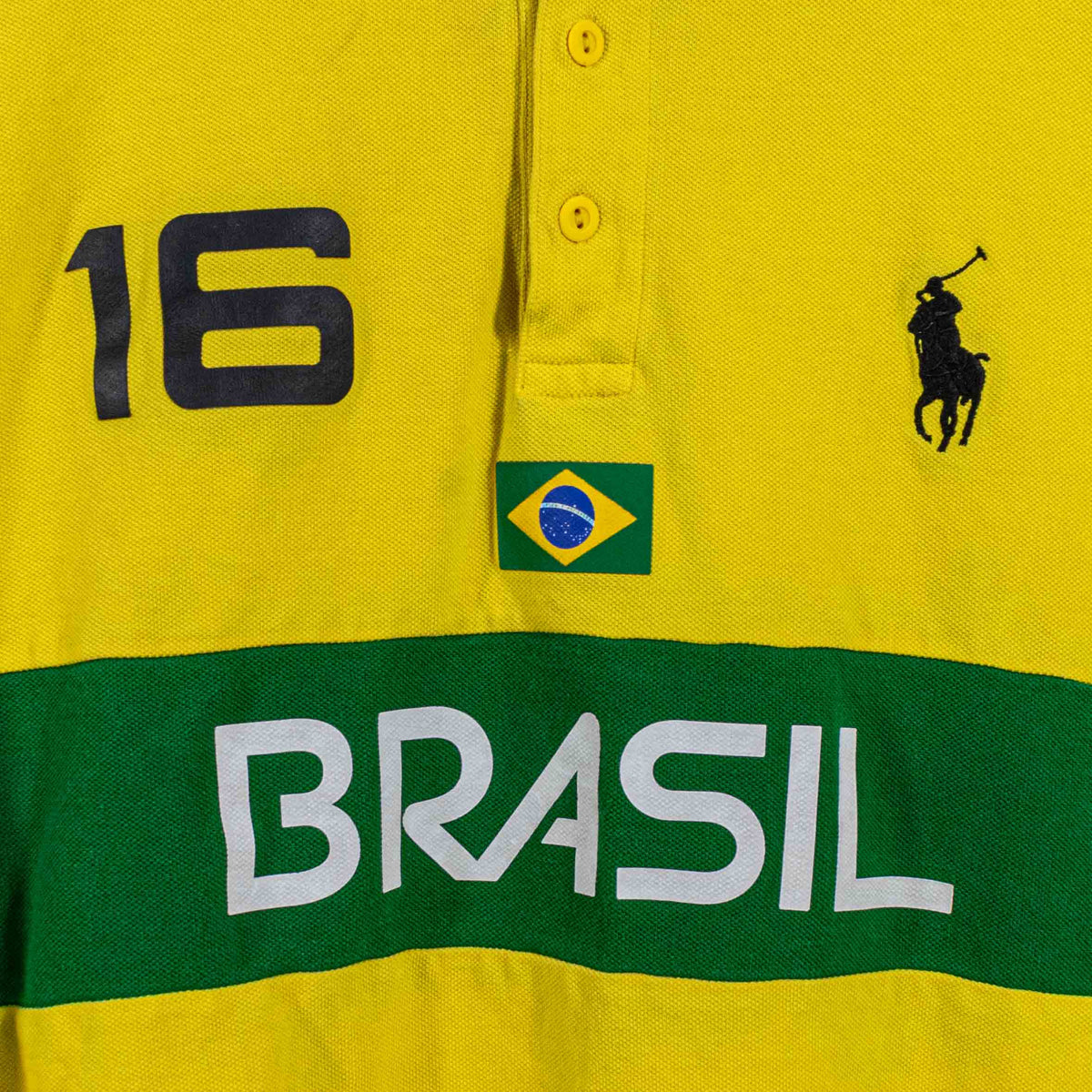 Polo Ralph Lauren Big Pony Brazil Polo Shirt Distressed– VNTG Shop
