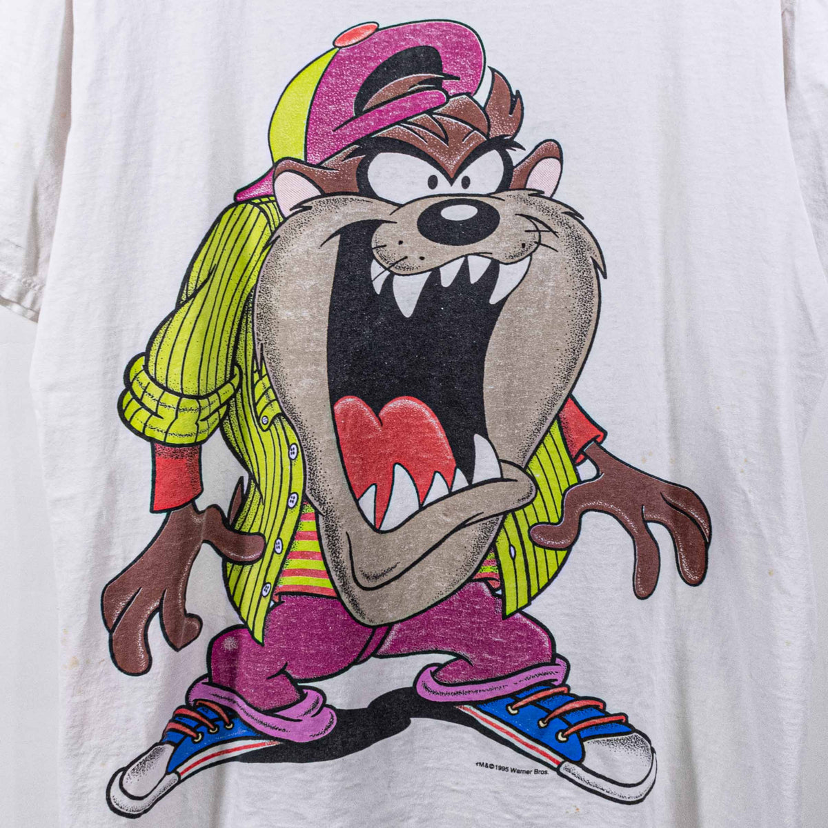 Looney Tunes Taz Double Sided Hip Hop T-Shirt 1995– VNTG Shop